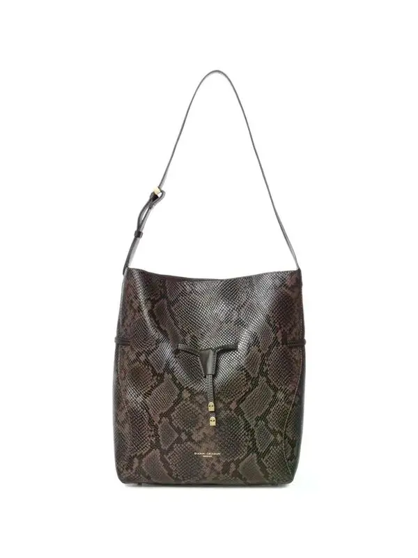 GIANNI CHIARINI Large Sienna Snake-effect Leather Tote Bag