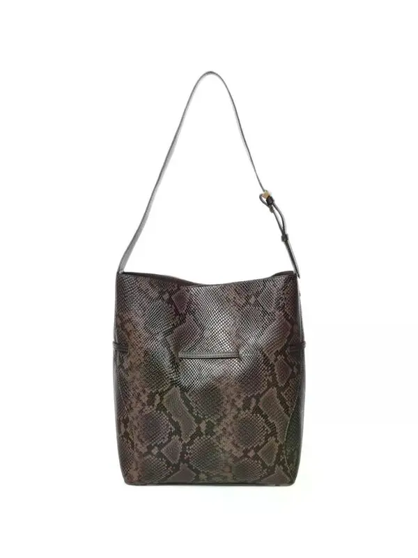 GIANNI CHIARINI Large Sienna Snake-effect Leather Tote Bag