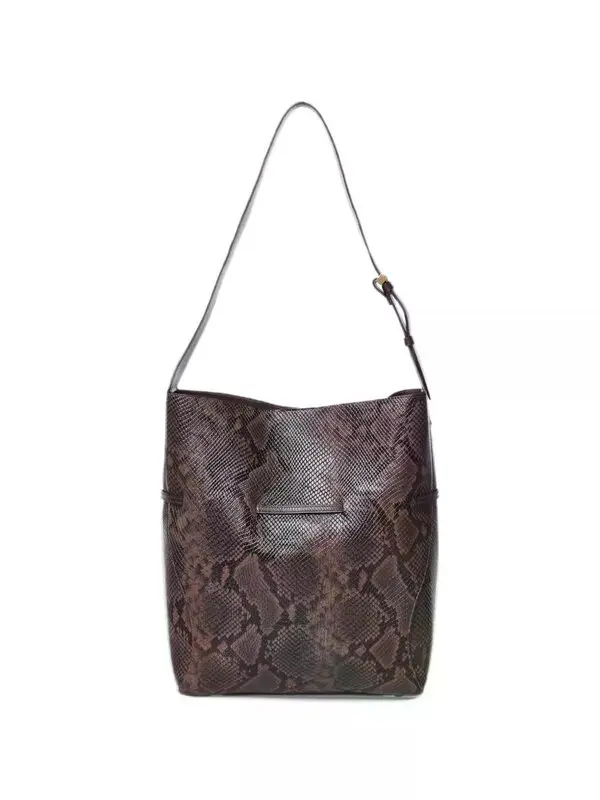 GIANNI CHIARINI Large Sienna Snakeskin-effect Tote Bag