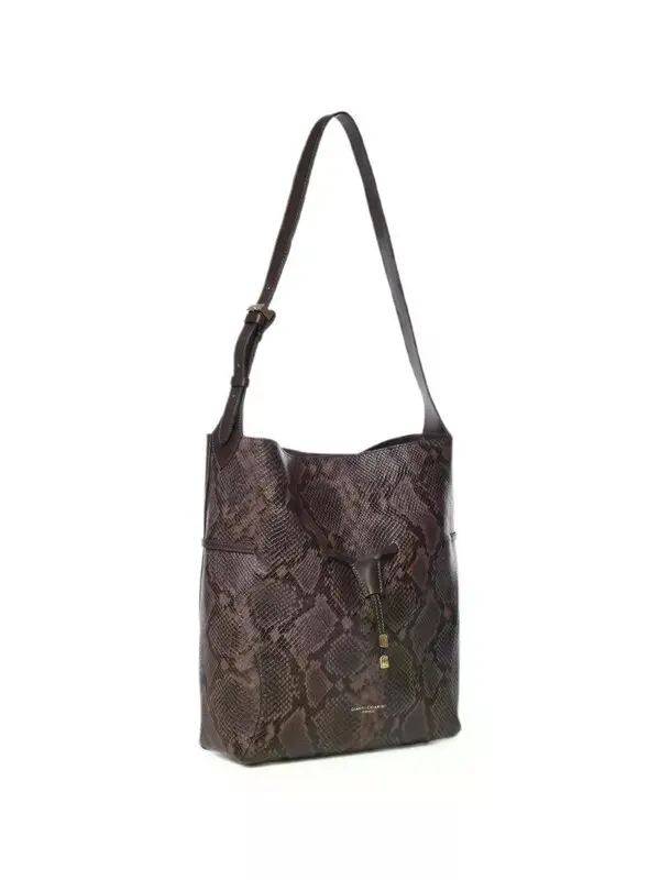 GIANNI CHIARINI Large Sienna Snakeskin-effect Tote Bag