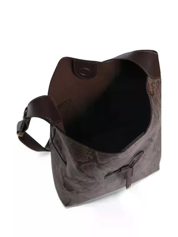 GIANNI CHIARINI Large Sienna Snakeskin-effect Tote Bag