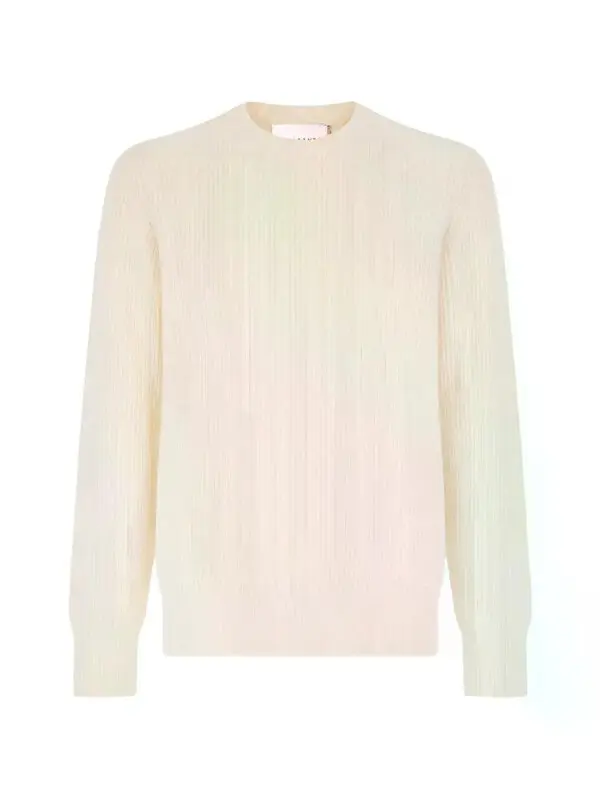 AMARANTO Ribbed-knit Raglan-sleeved Sweater