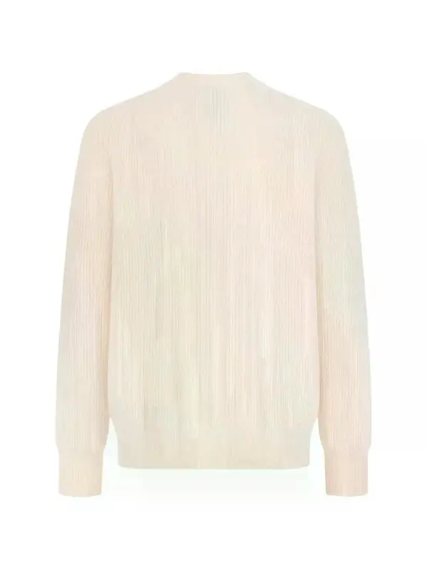 AMARANTO Ribbed-knit Raglan-sleeved Sweater