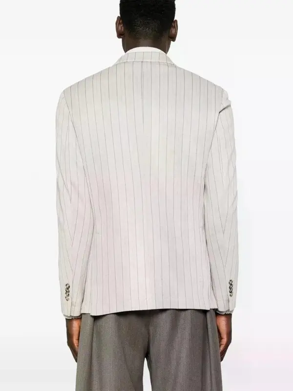 MANUEL RITZ Double-breasted Regimental-stripe Blazer