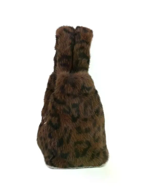 MC2 SAINT BARTH Vanity Mini Leopard-print Faux-fur Tote Bag