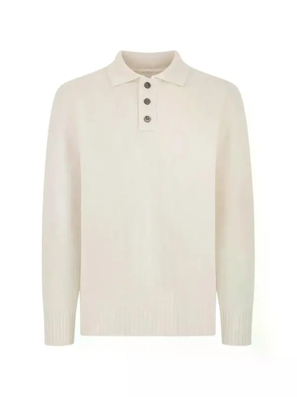 AMARANTO Long-sleeved Polo Sweater