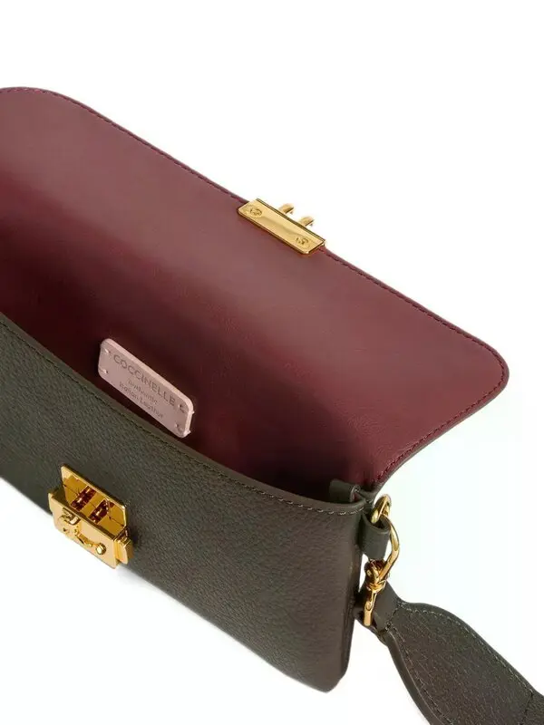 COCCINELLE Mini C-me Lock Grainy Leather Shoulder Bag