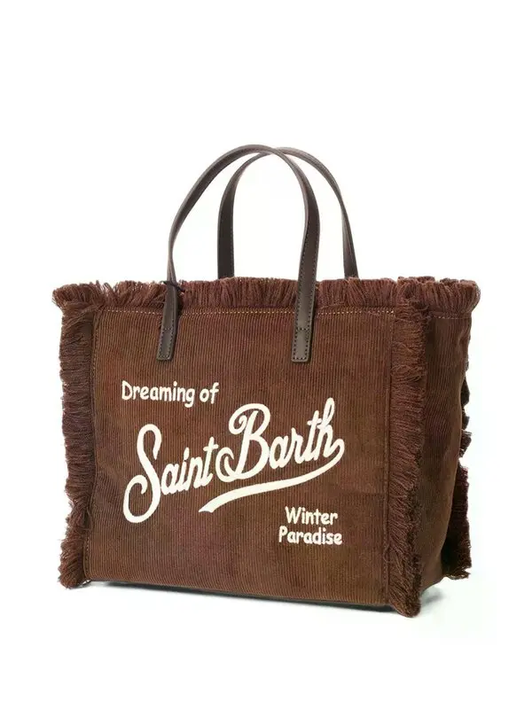 MC2 SAINT BARTH Corduroy Fringed Tote Bag