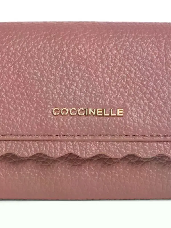 COCCINELLE Lace Scalloped-edge Pebbled Wallet