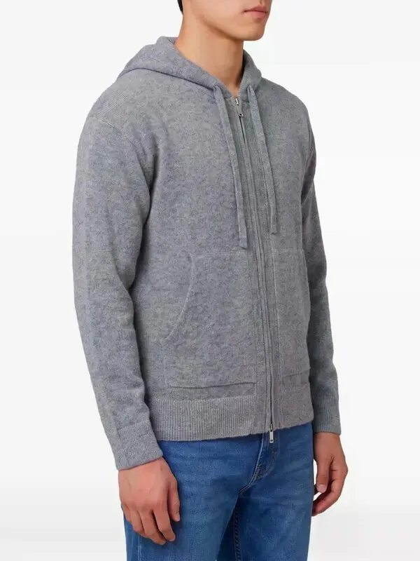 ROBERTO COLLINA Merino Wool Zip-up Hoodie