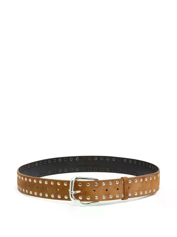Christopher Esber Maverick Studded Suede Belt - Brown