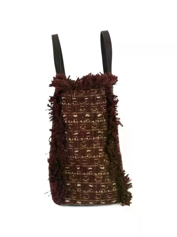 MC2 SAINT BARTH Colette Frayed Tweed Tote Bag