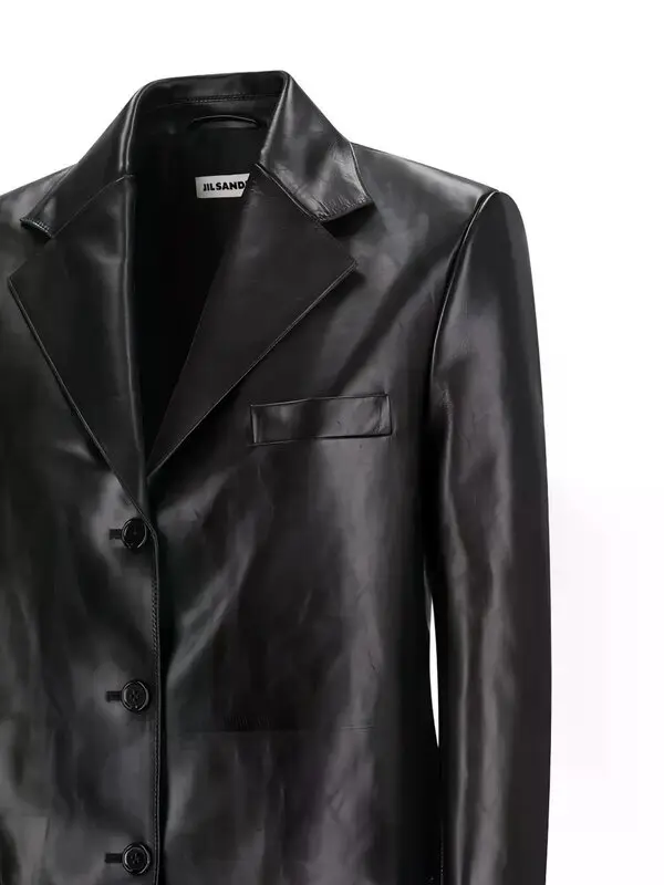 JIL SANDER Leather Tailored Jacket