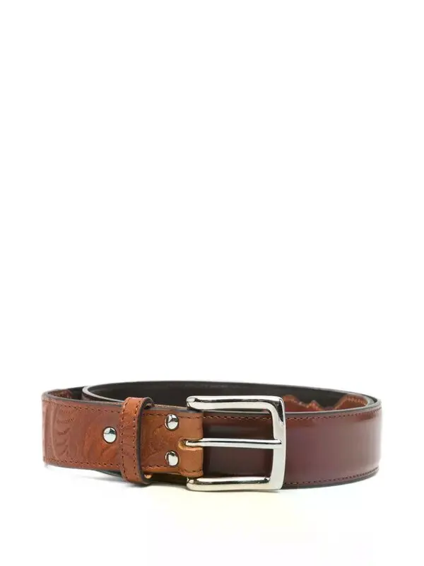 MAGLIANO Embossed Leather Belt - Brown