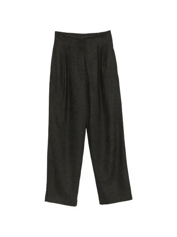 SESSUN Pleated Straight-leg Trousers