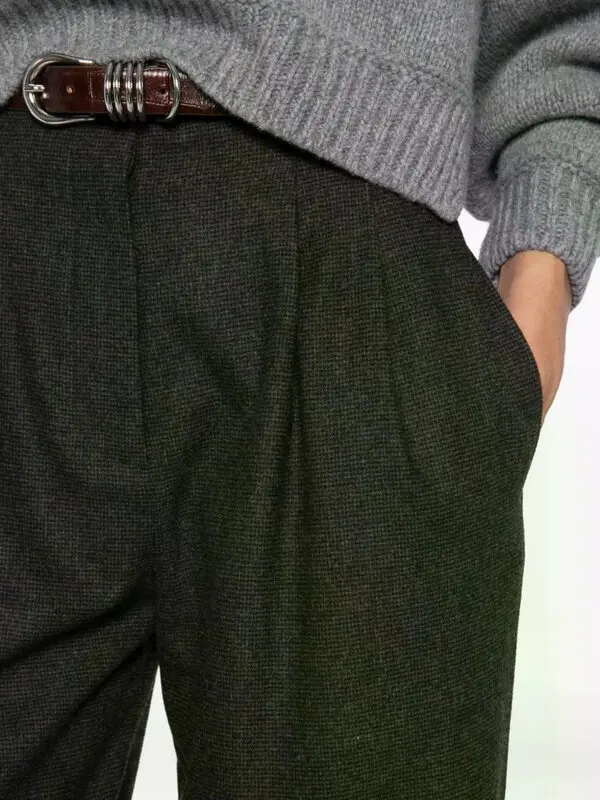 SESSUN Pleated Straight-leg Trousers