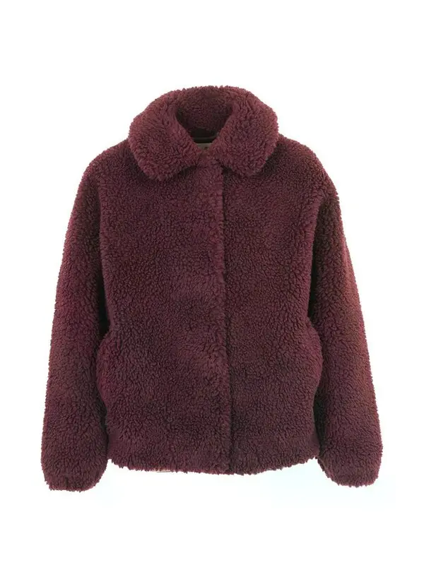 MC2 SAINT BARTH Logo-patch Faux-shearling Coat