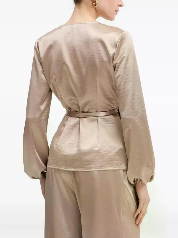 Guess Satin Wrap Blouse