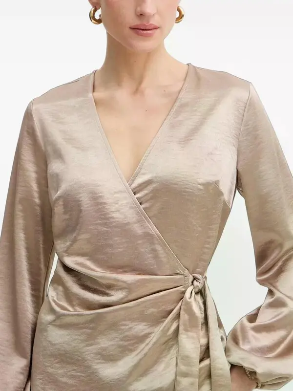 Guess Satin Wrap Blouse