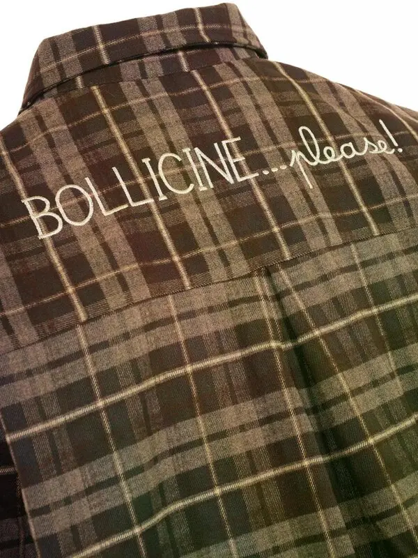 MC2 SAINT BARTH Check-pattern Embroidered-logo Shirt