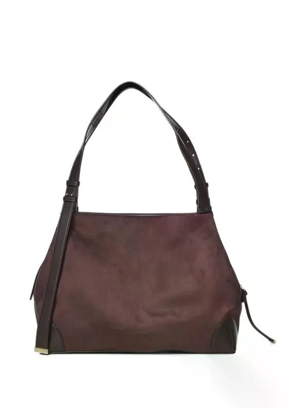 Armani Exchange Suede-effect Logo-print Tote Bag