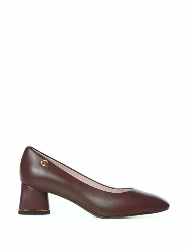 COCCINELLE C-everyday Logo-plaque Block-heel Pumps