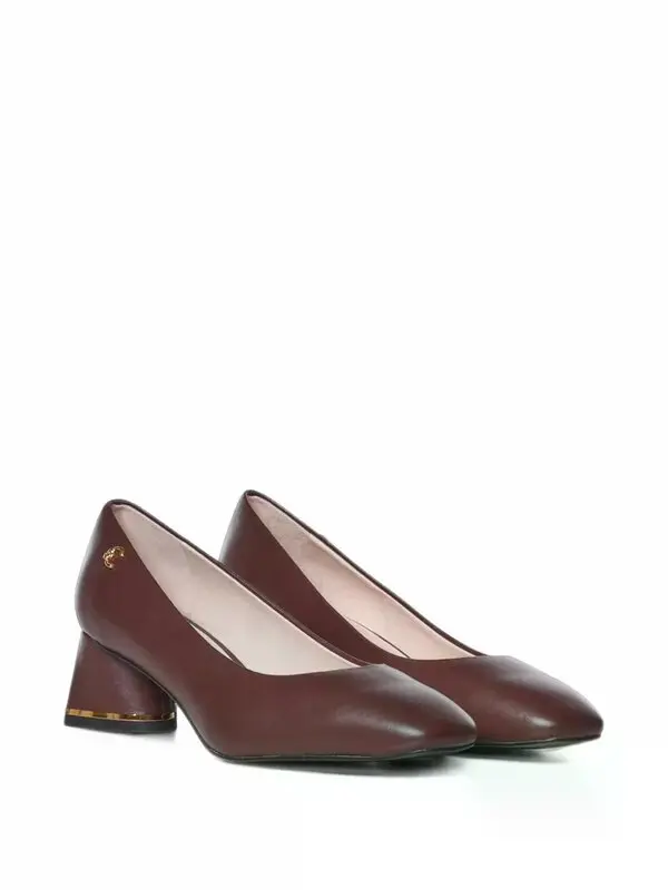 COCCINELLE C-everyday Logo-plaque Block-heel Pumps