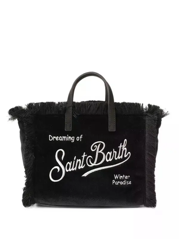MC2 SAINT BARTH Logo-embroidered Fringed Tote Bag