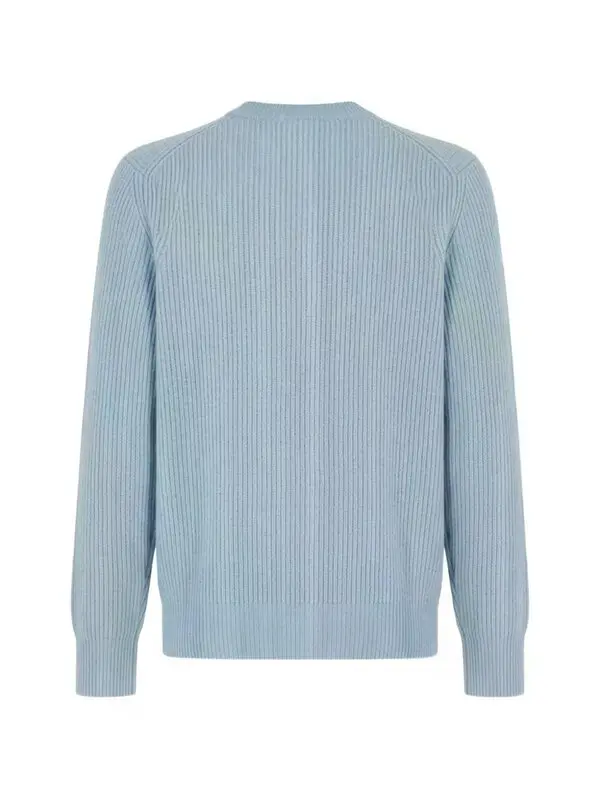 AMARANTO Ribbed-knit Raglan-sleeved Sweater