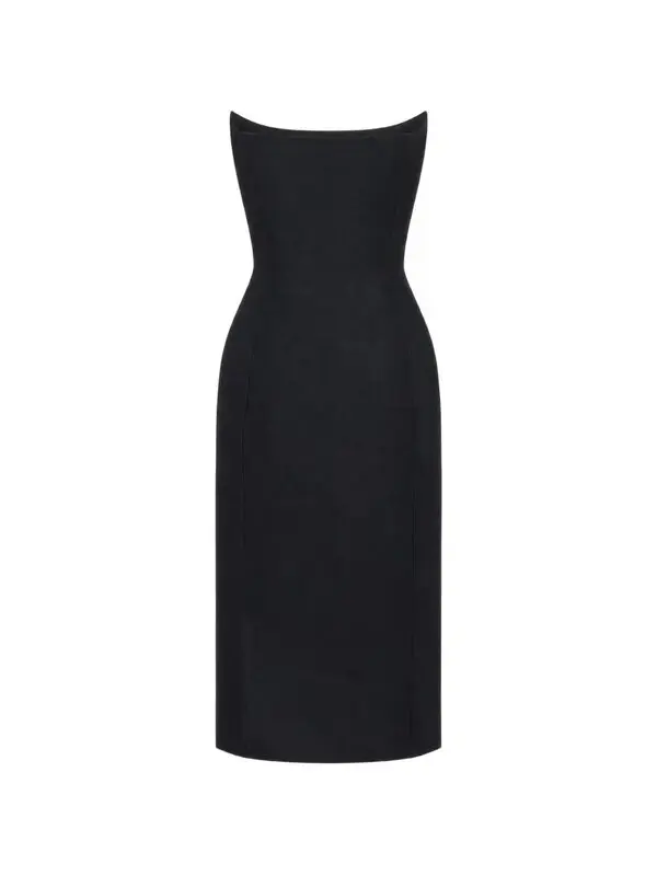 Balenciaga Midi Bustier Dress - Black