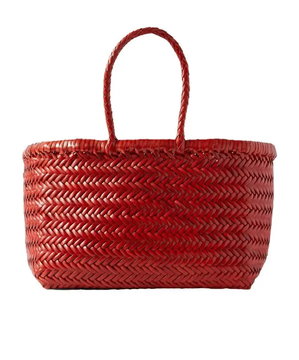 Dragon Diffusion Small Woven Leather Tote
