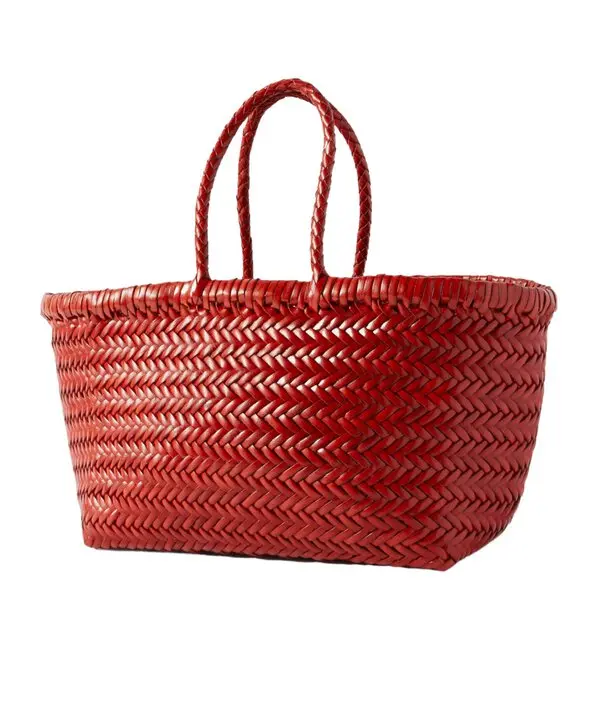 Dragon Diffusion Small Woven Leather Tote