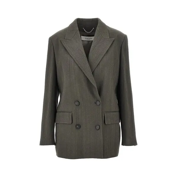 GOLDEN GOOSE Laureen' Double-breasted Jacket - Khaki