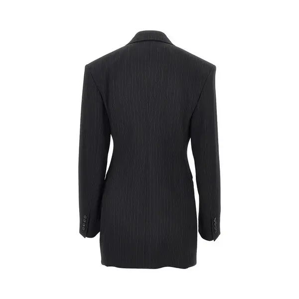 Saint Laurent Pinstriped Wool-blend Double-breasted Jacket