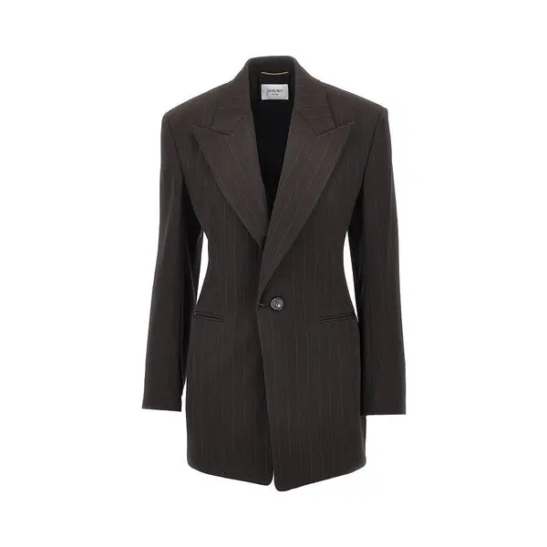 Saint Laurent Pinstriped Wool Single-breasted Jacket
