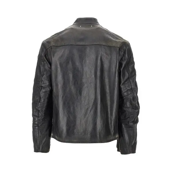 GOLDEN GOOSE Leather Biker Jacket