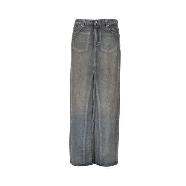 7 For All Mankind Nolita' Coated Denim Long Skirt
