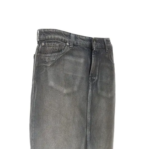 7 For All Mankind Nolita' Coated Denim Long Skirt
