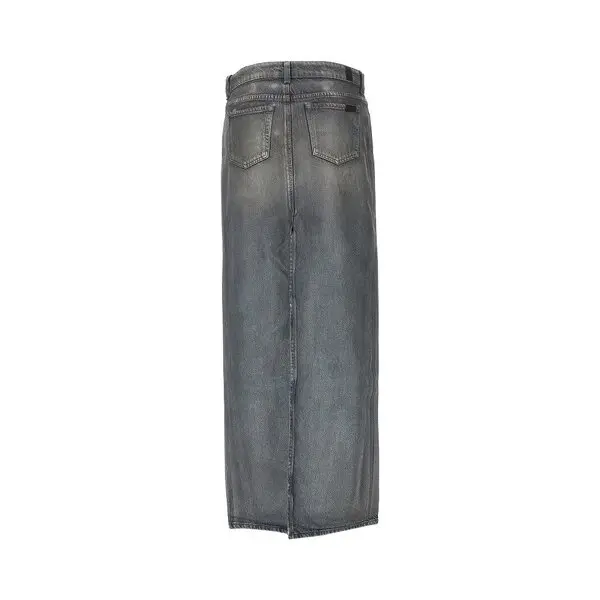 7 For All Mankind Nolita' Coated Denim Long Skirt