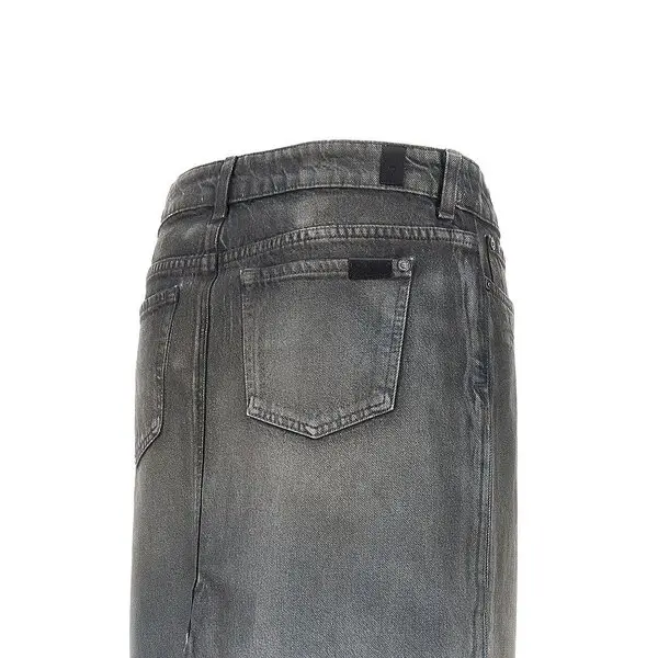7 For All Mankind Nolita' Coated Denim Long Skirt