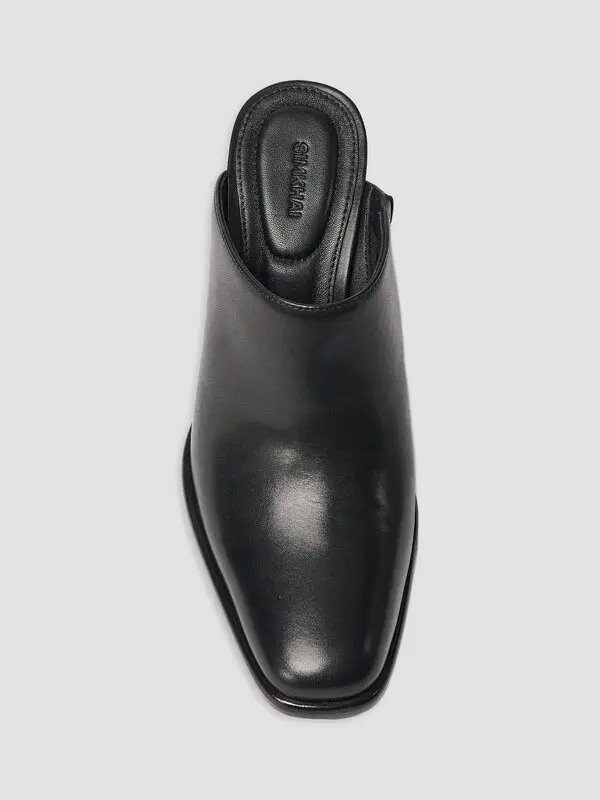 Simkhai Carolyn 85mm Leather Block-heel Mules