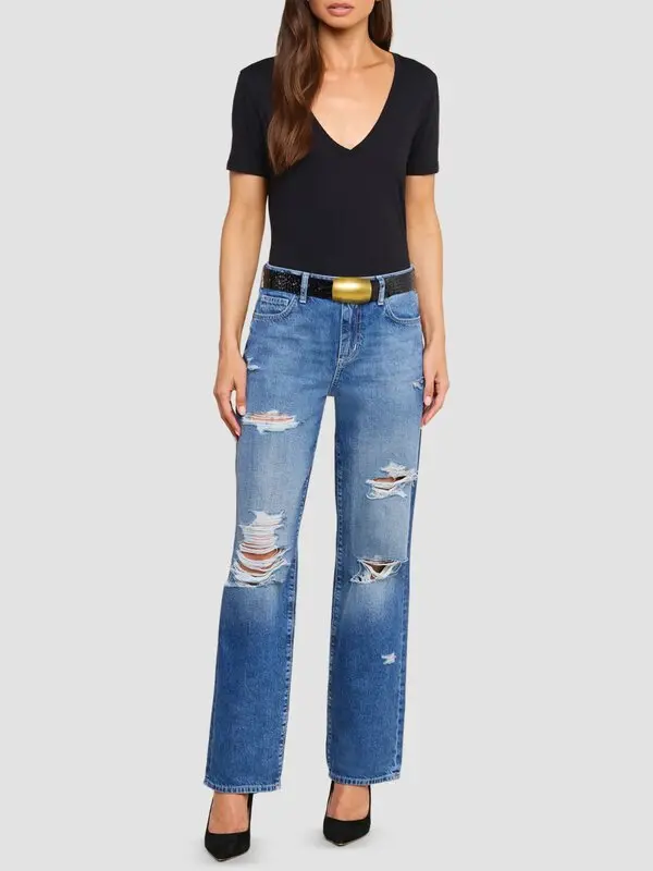 L'Agence Zelda Low-rise Slouchy Straight-leg Jeans