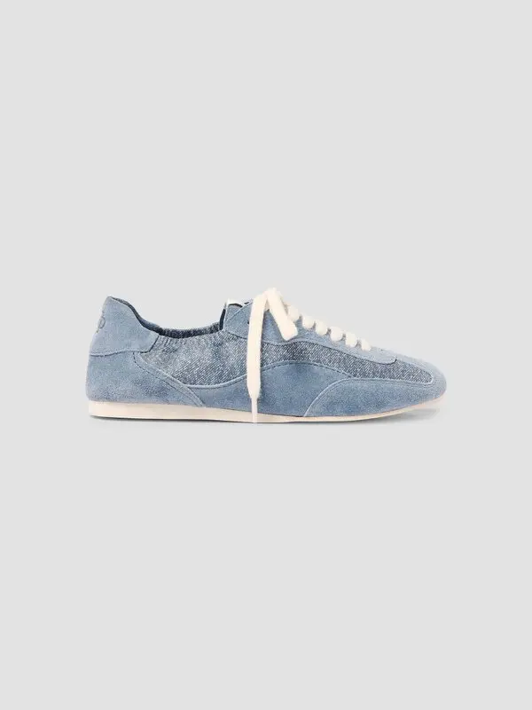 Simkhai Georgie & Suede Low-top Sneakers - Denim