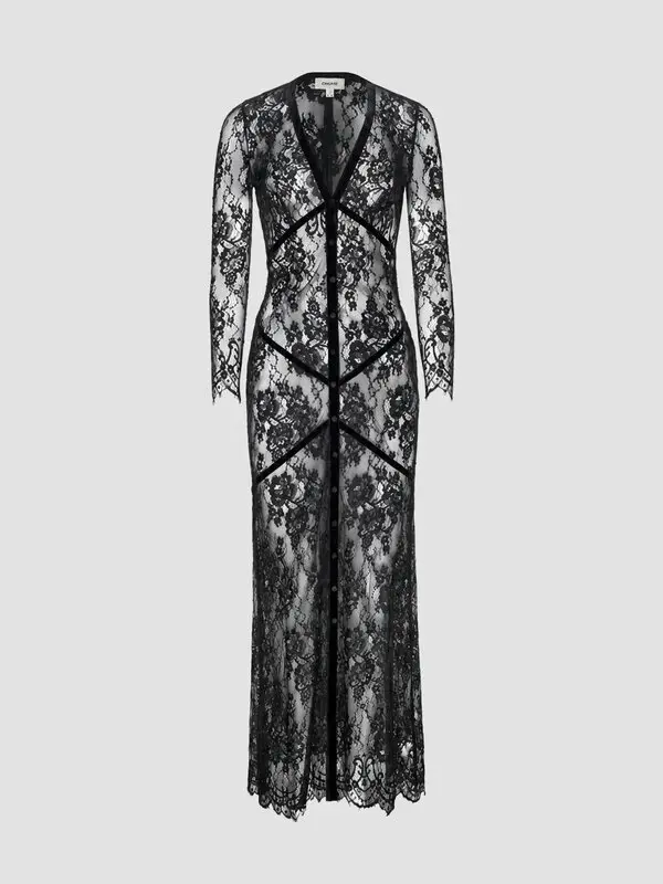 L'Agence Poesy Lace Maxi Dress