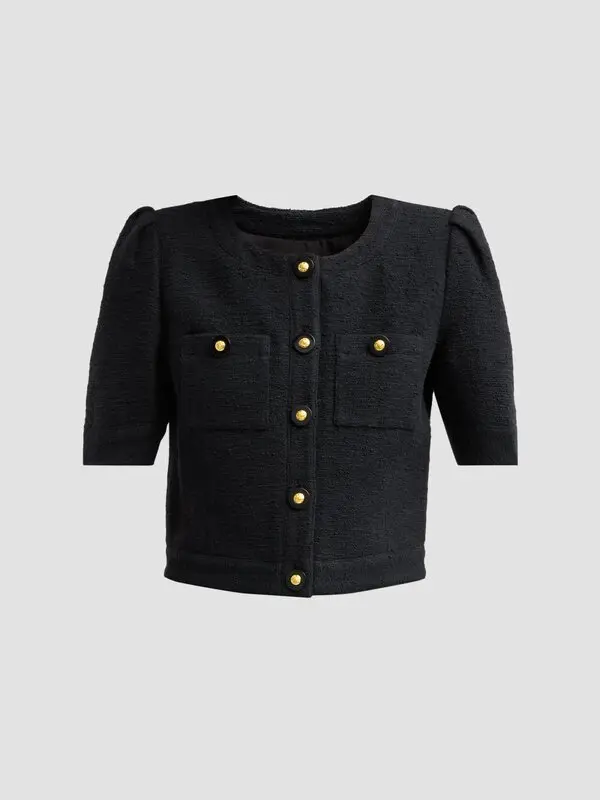 L'Agence Allegra Cotton-blend Cropped Jacket
