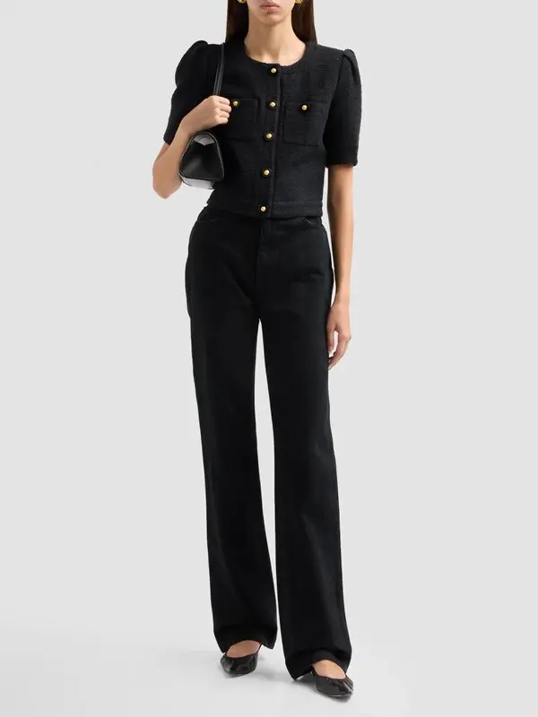 L'Agence Allegra Cotton-blend Cropped Jacket