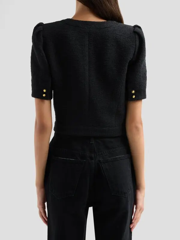 L'Agence Allegra Cotton-blend Cropped Jacket