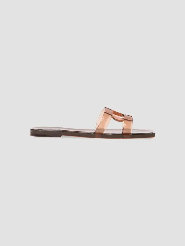 Simkhai Monogram Jelly Flats - Saddle