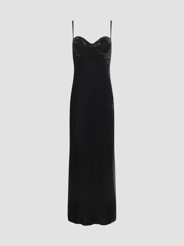 L'Agence Sayla Bias-cut Maxi Dress