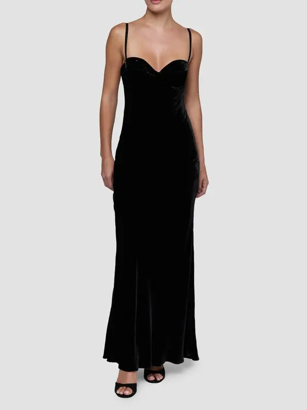 L'Agence Sayla Bias-cut Maxi Dress